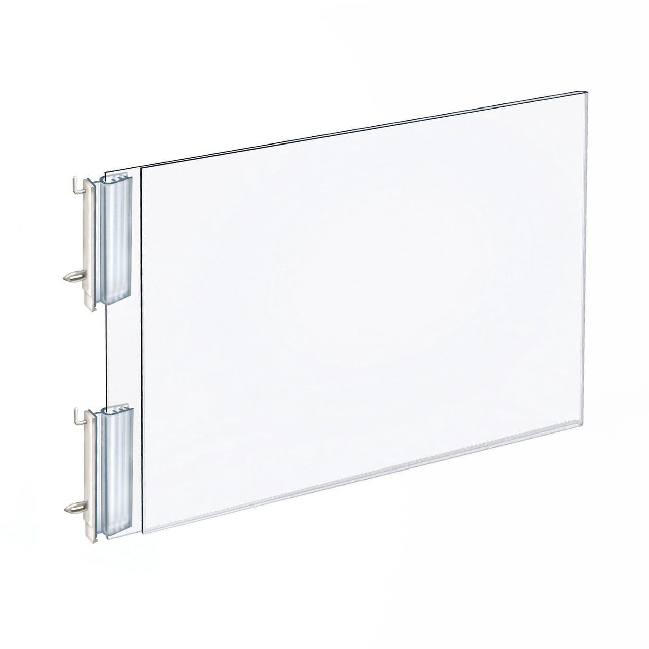 Two-Sided Acrylic Sign Holder with Pegboard Grippers 11"W x 8.5"H, 10 ...