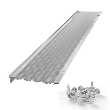 Waterlock Micromesh 6 inch Gutter Guards Leaf Protection, 50 Feet Cream ...