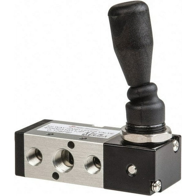 5-Way 2-Position Manual Mechanical Air Valve, 1/4" NPT Inlet & Outlet ...