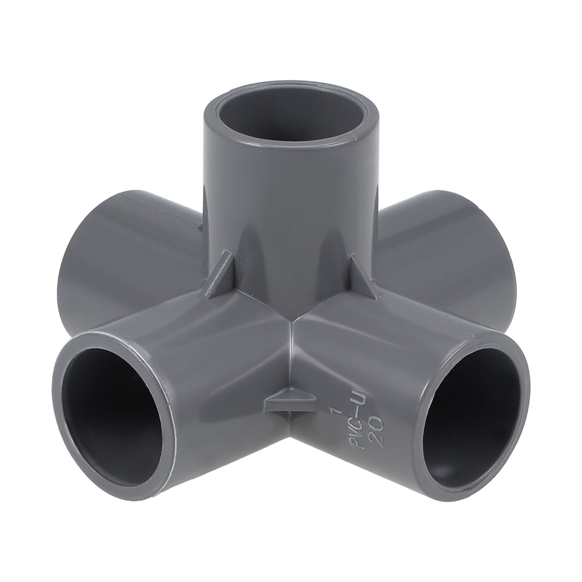 5-Way Elbow PVC Pipe Fitting,Furniture Grade,1/2-inch Size Tee Corner Fittings Gray 2Pcs ...