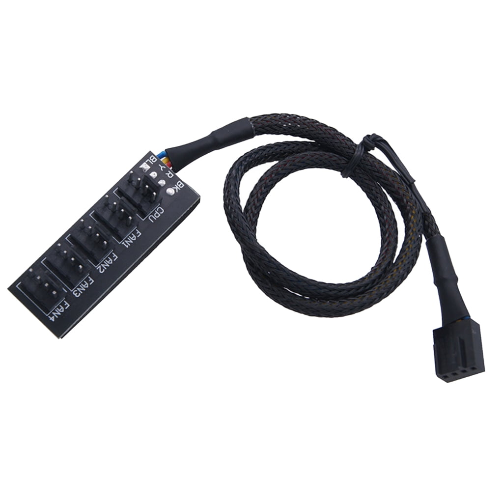 5 Way Fan Connection Adapter with 5 Port for 4Pin Adjustable PC Cooling ...