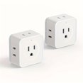 5 Way Multi Plug Outlet Extender, Wall Outlet Expander, Small ...