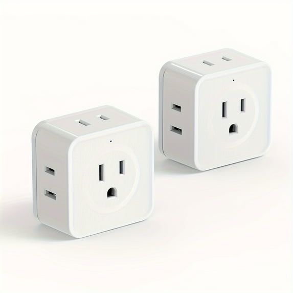 5 Way Multi Plug Outlet Extender, Wall Outlet Expander, Small ...