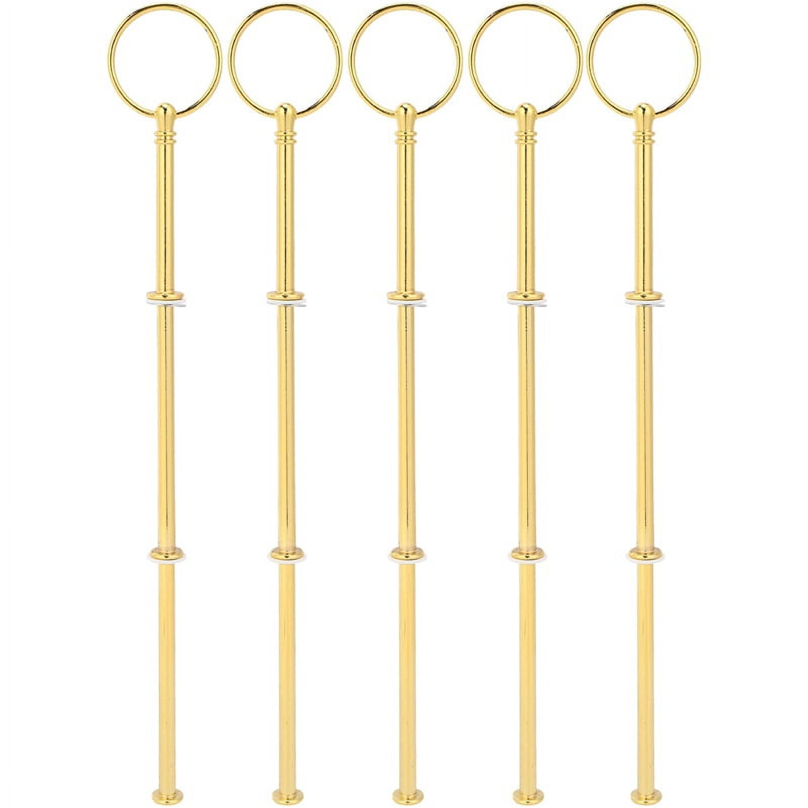 5 Wedding Metal Gold 3 Tier Cake Stand Center Handle Rods Fittings Kit ...