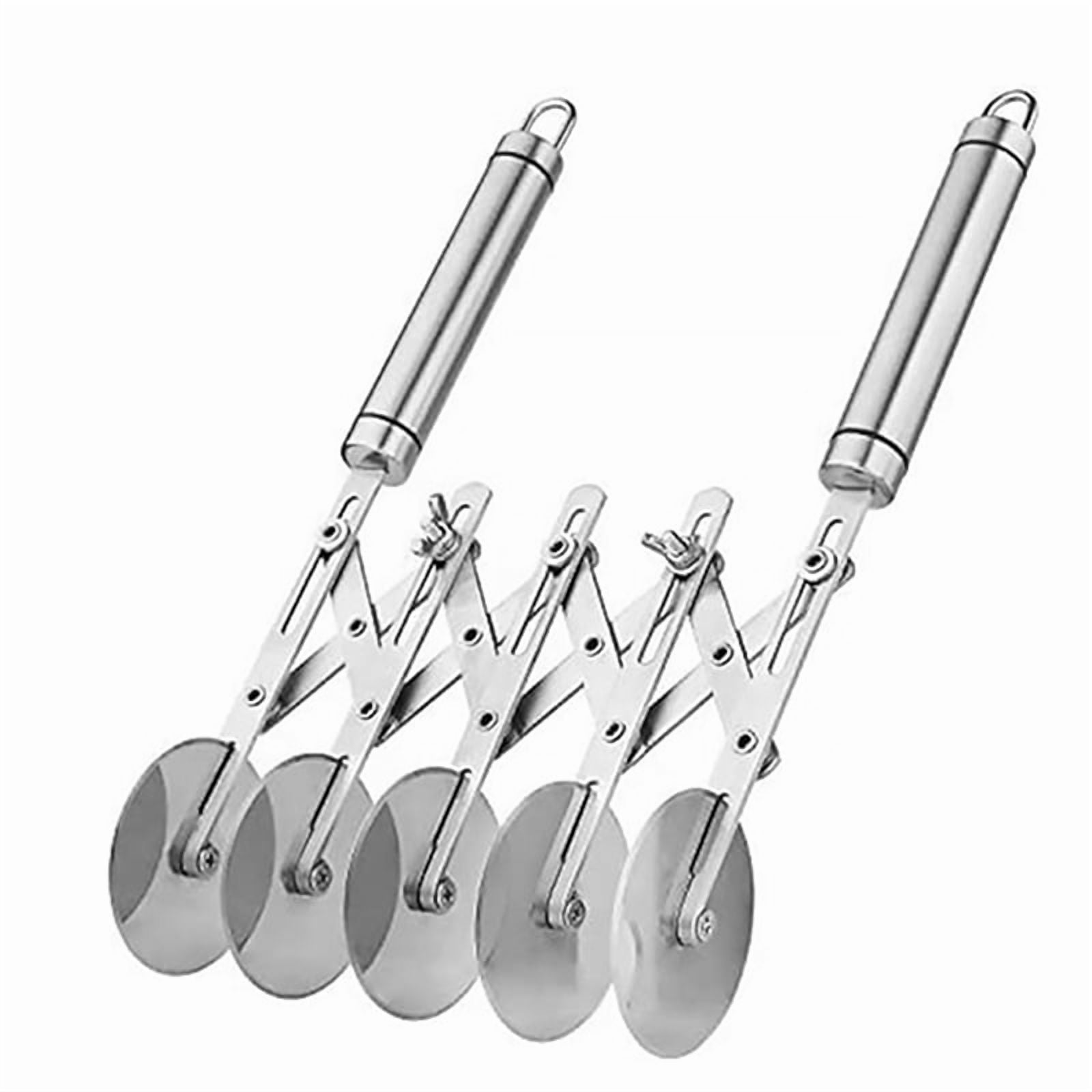 5 Wheel Pastry Cutter, Stainless Steel Dough Cutter Wheel with Handle ...