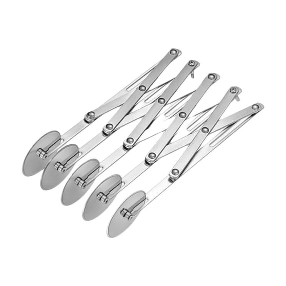 5-Wheel Pastry Cutter, Stainless Steel Pizza Cutter, Expandable Multi ...