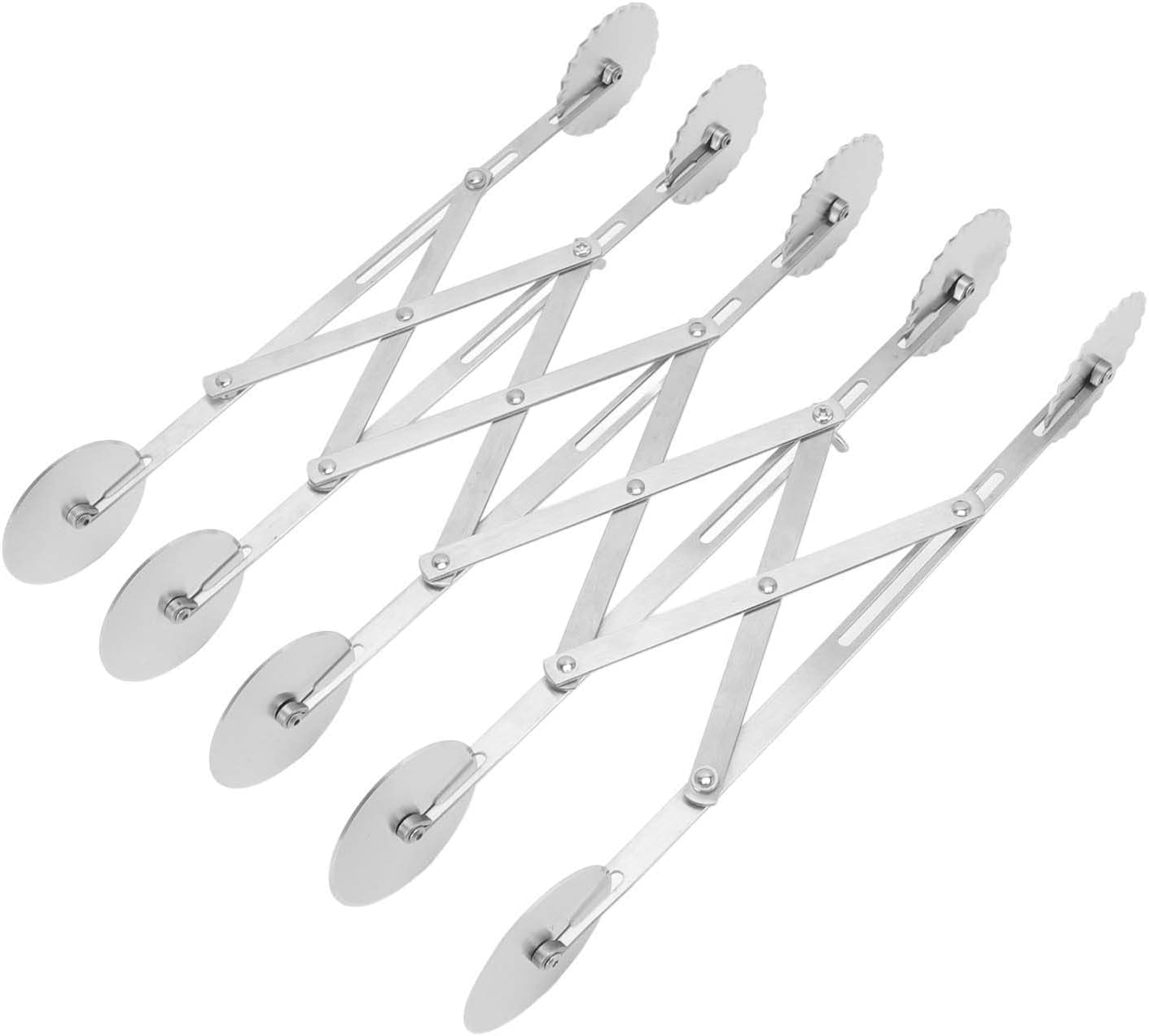 5 Wheel Pizza Cutter,Stainless Pizza Slicer,Expandable Pizza Slicer ...