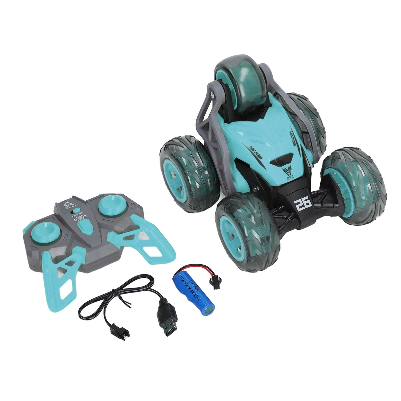 5 Wheel Stunt Car Toy for Boy 2.4G Remote Control 360 Degree Rotating Flip RC Car for Children ...