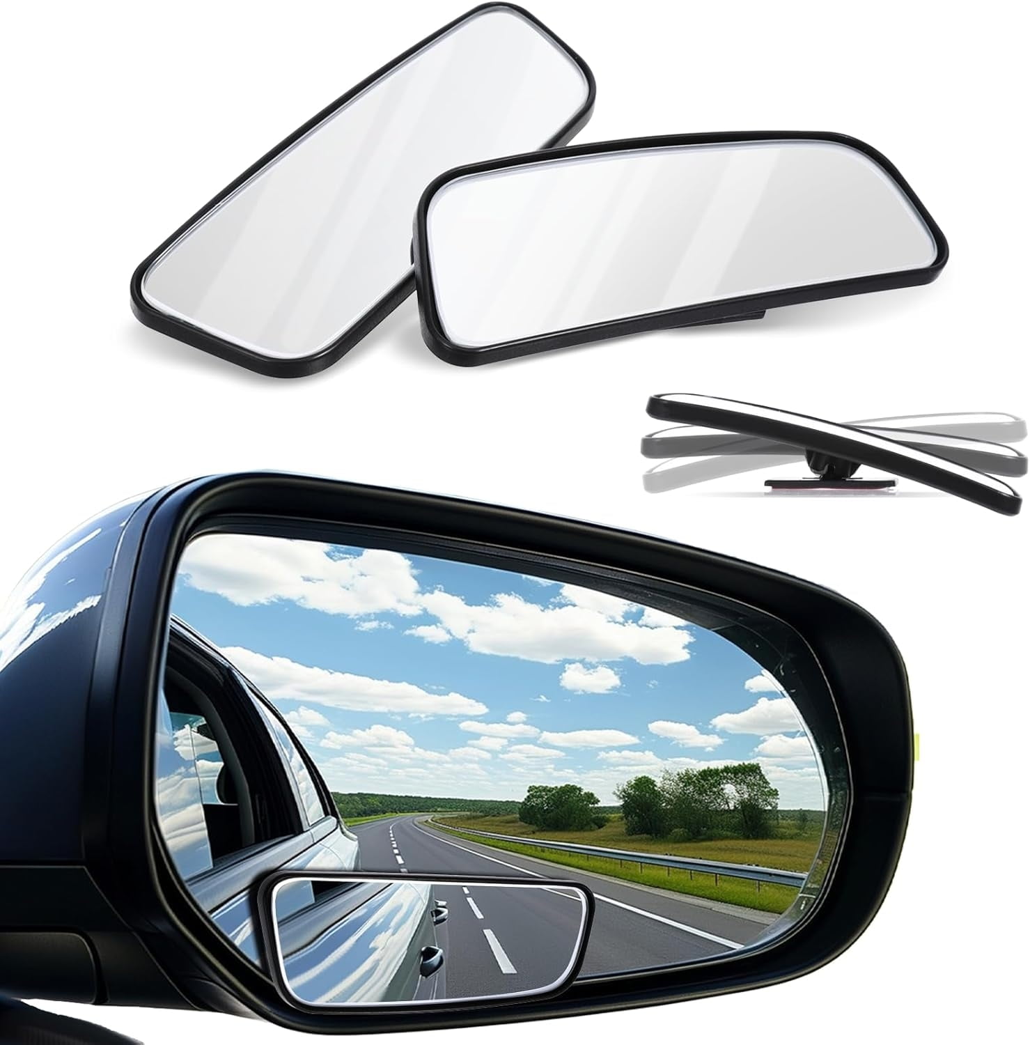 5" Wide Rectangle Car Blind Spot Mirror, Car Side Mirror, Horizontal ...