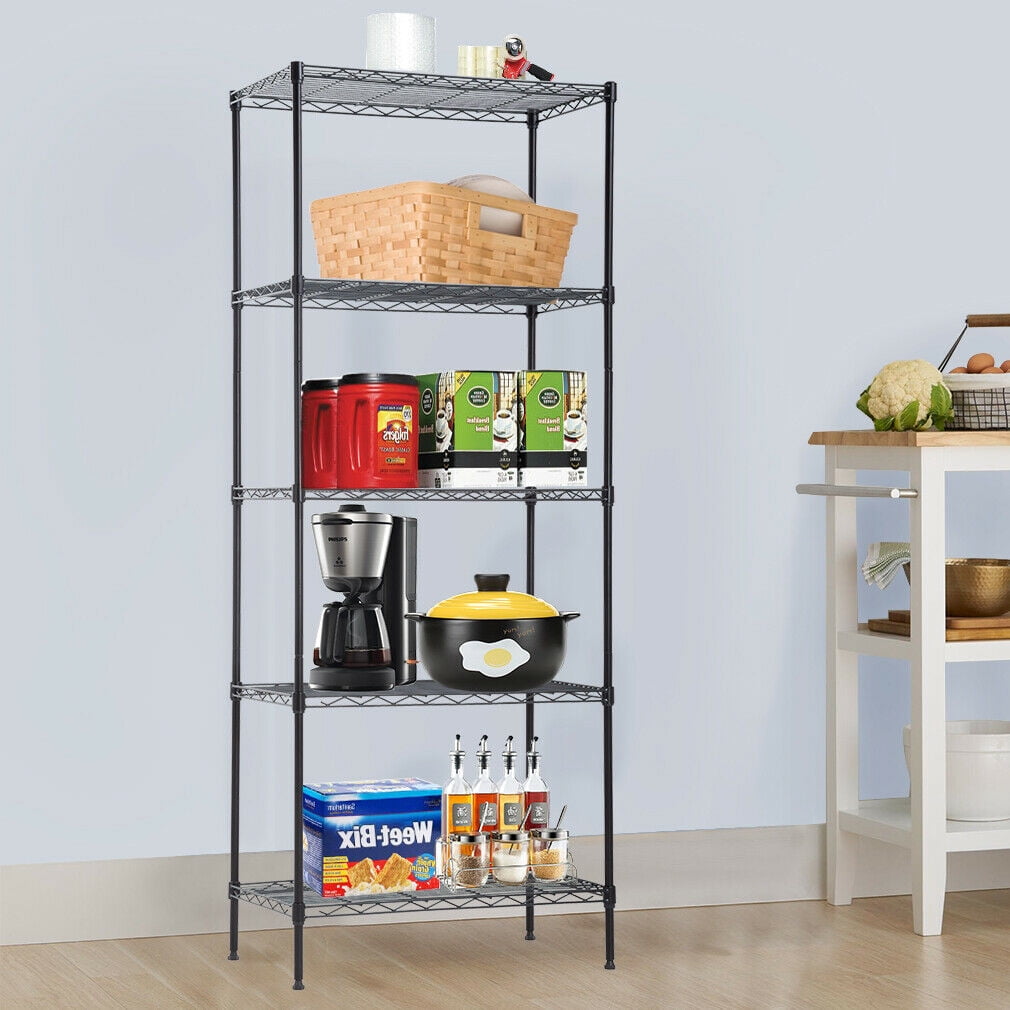 5-Wire Shelving Unit Steel Large Metal Shelf Organizer Garage Storage ...