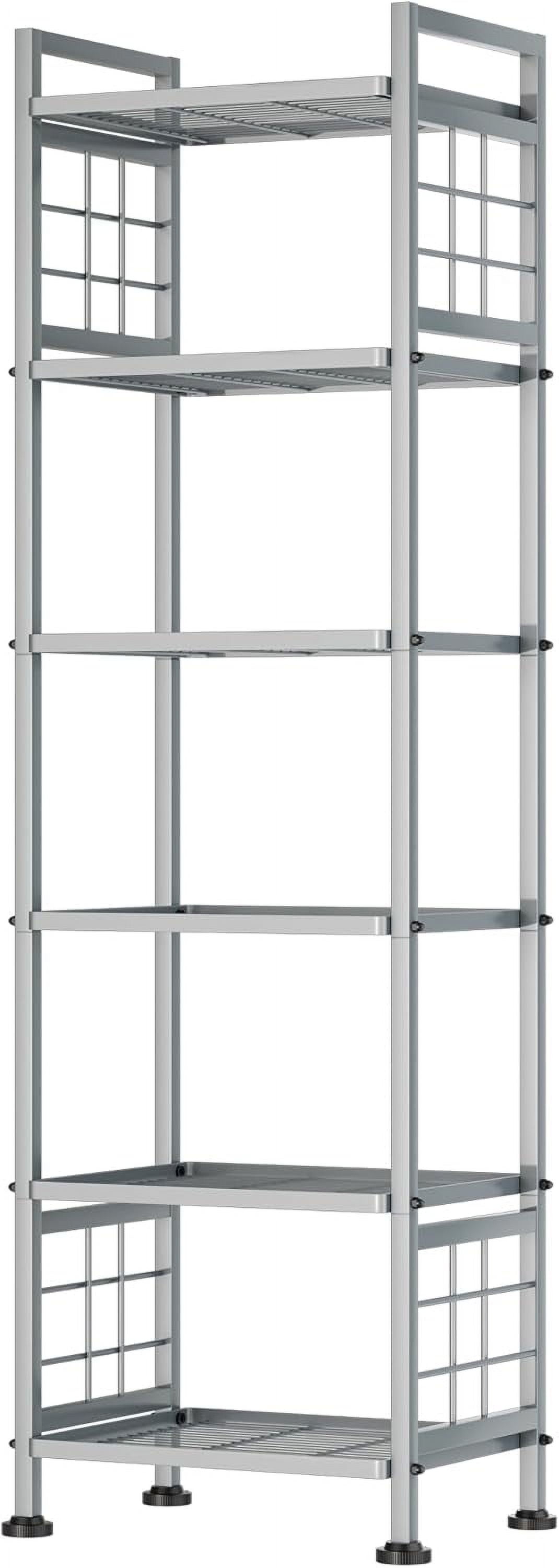 5-Wire Standing Storage Shelves, Metal Shelving Unit for Pantry Laundry ...