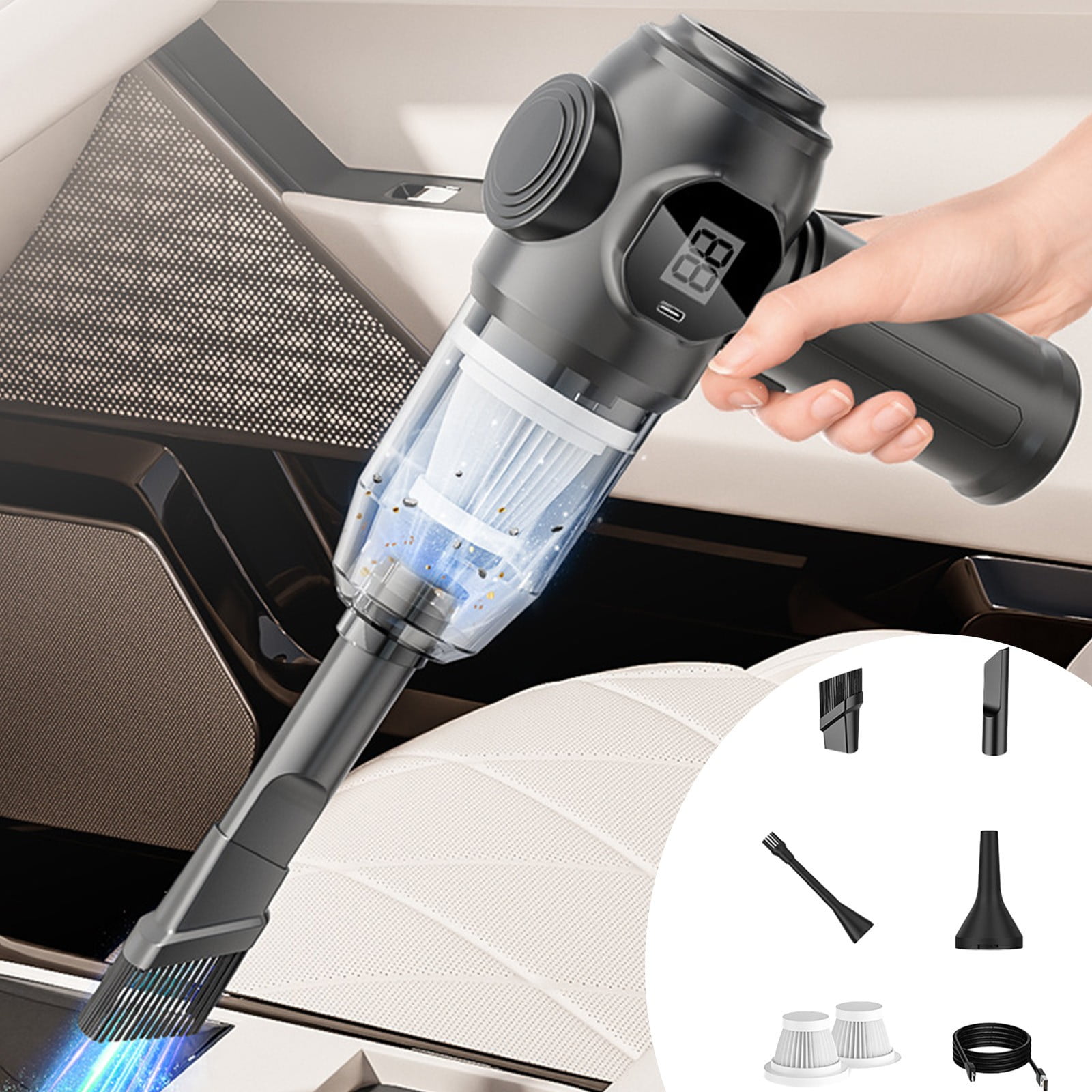 under 5, Wireless Portable Vacuum, Large Suction, for Car, Home ...