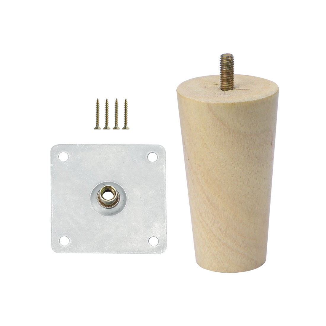 5" Wood Furniture Leg Chair Couch Bench Desk Feet Round Leg Replacement ...