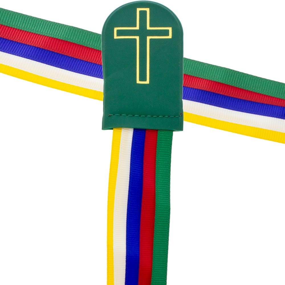 5 Woven Ribbons Bible Bookmarks Multicolored Christian Pkg of 2 ...