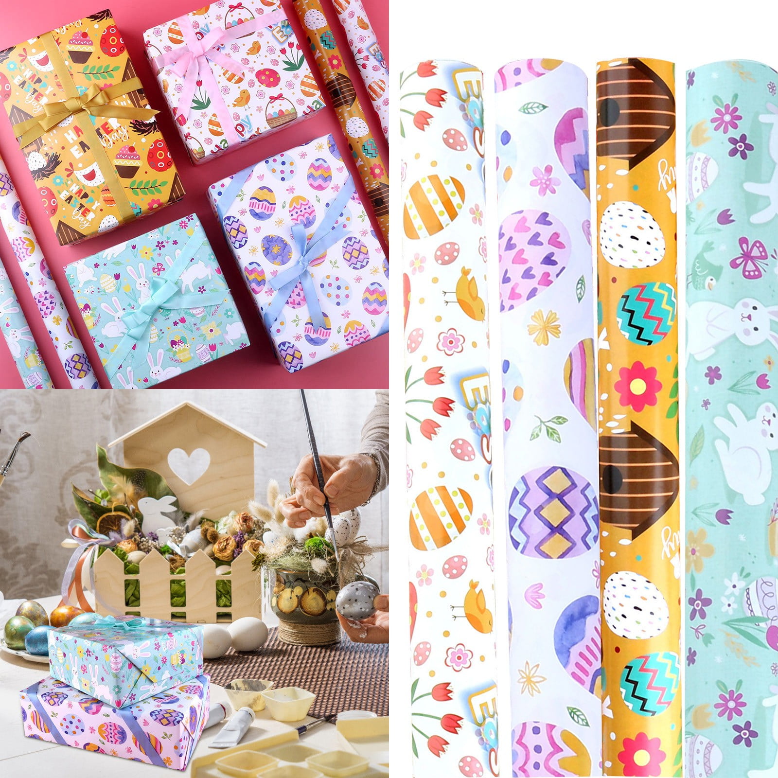 5*Wrapping Paper Clearance! Nomeni (5Pcs) Easter Gift Wrapping Paper Aa ...