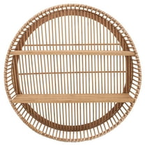Harmony Brown Arch Rattan Boho Tiered Wall Shelf - Walmart.com