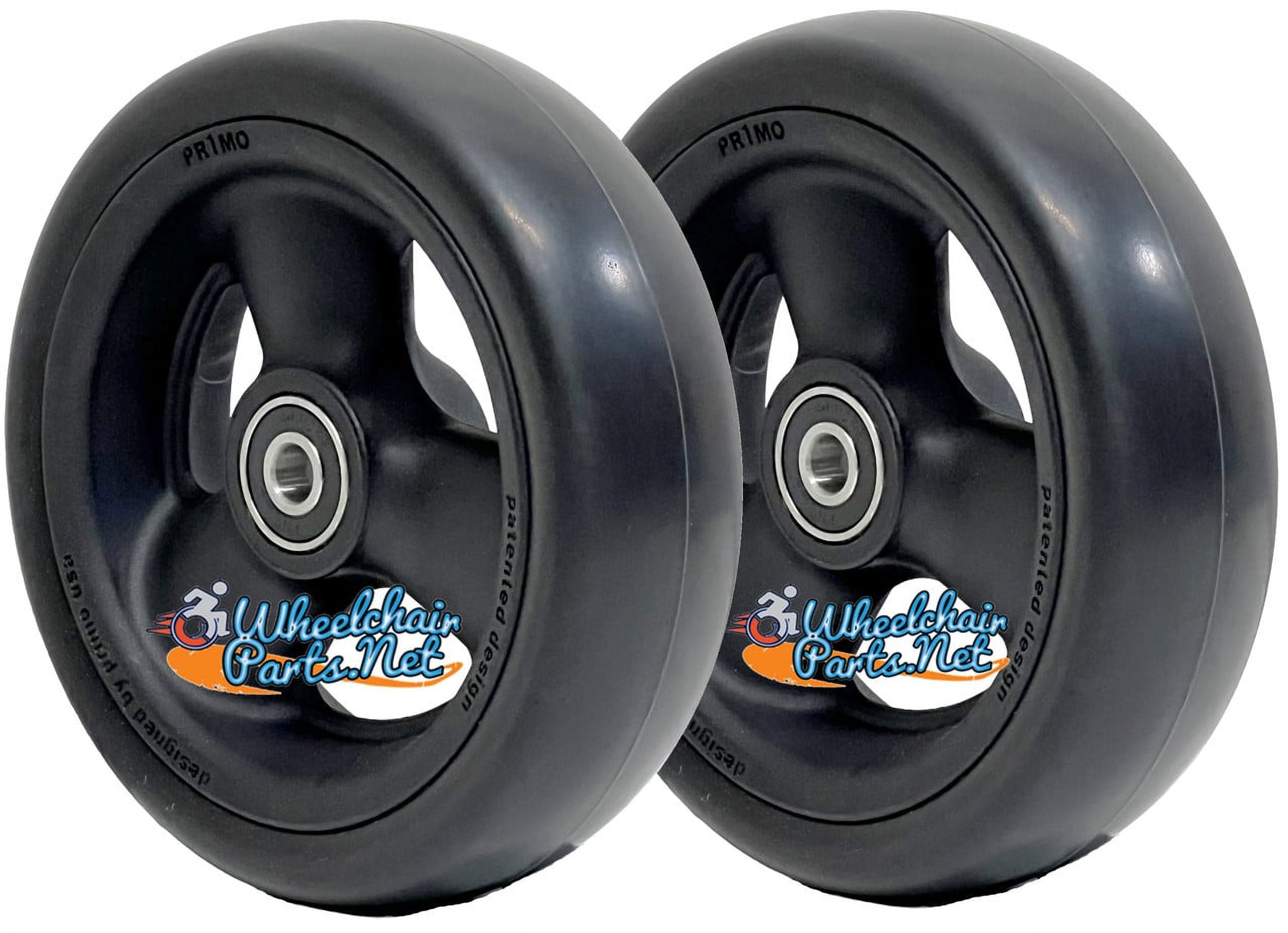 5" X 1.40" Composite Wheel and Soft Polyurethane Tire with 5/16" bearings. Price is a set of 2 ...