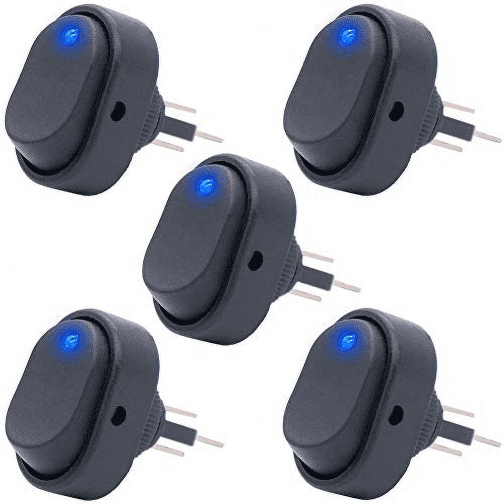 5 X 12V 30Amp 30A Heavy Duty Blue LED OFF/ON Rocker Toggle Switch Car ...