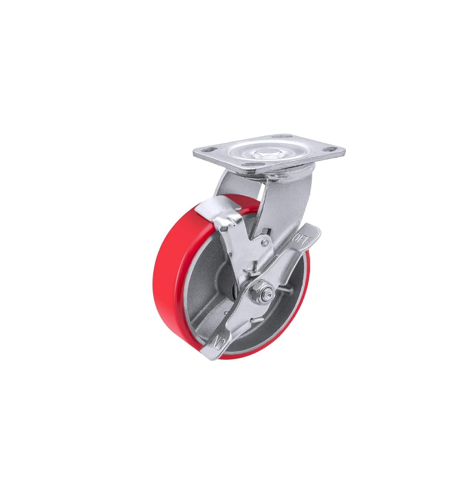 5"X 2" Heavy Duty Casters - Industrial Casters Polyurethane Caster with ...