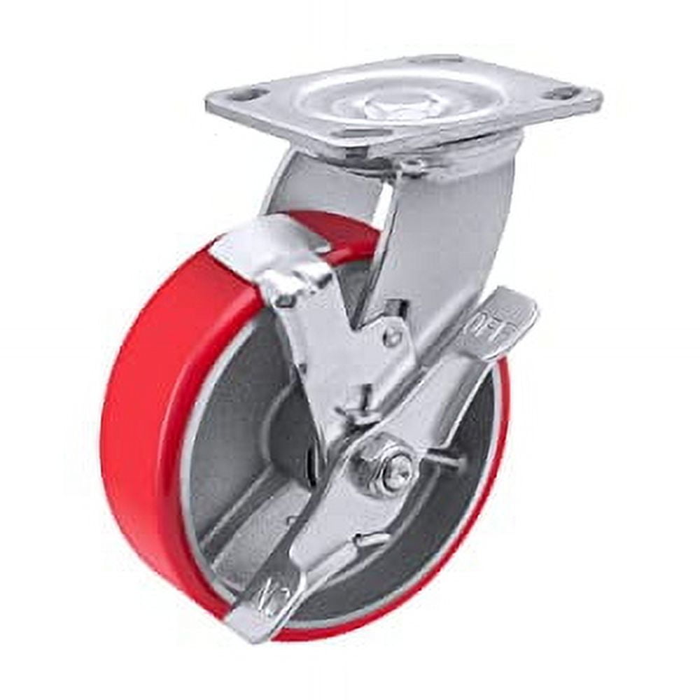 5"X 2" Heavy Duty Casters - Industrial Casters Polyurethane Caster with Strong Load-Bearing ...