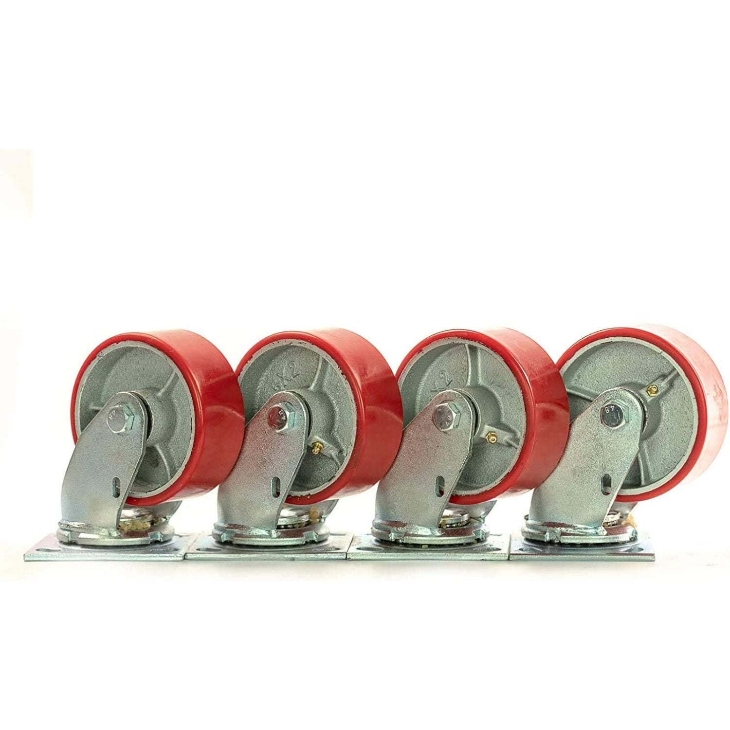 5" X 2" Swivel Casters Heavy Duty Polyurethane Wheel on Steel Hub ...