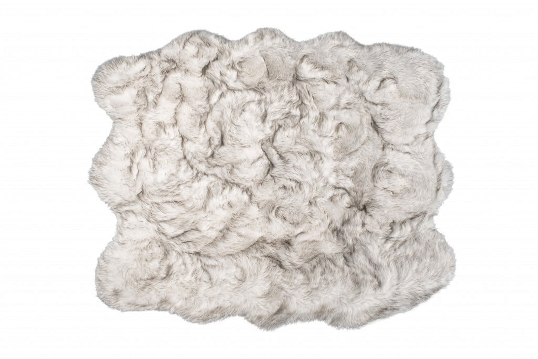 5' X 6' Chocolate Ombre Faux Sheepskin Non Skid Area Rug - Walmart.com