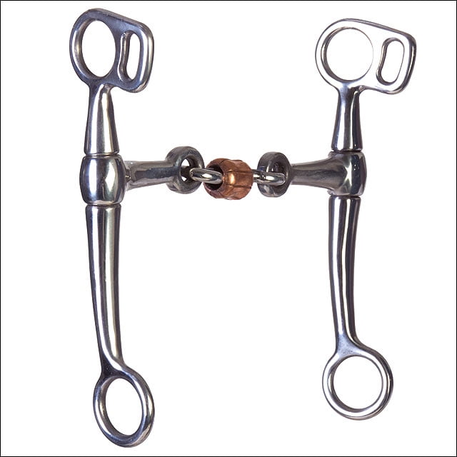 5"X 6" Hilason Stainless Steel Tom Thumb Copper Roller Horse Gag Bit ...