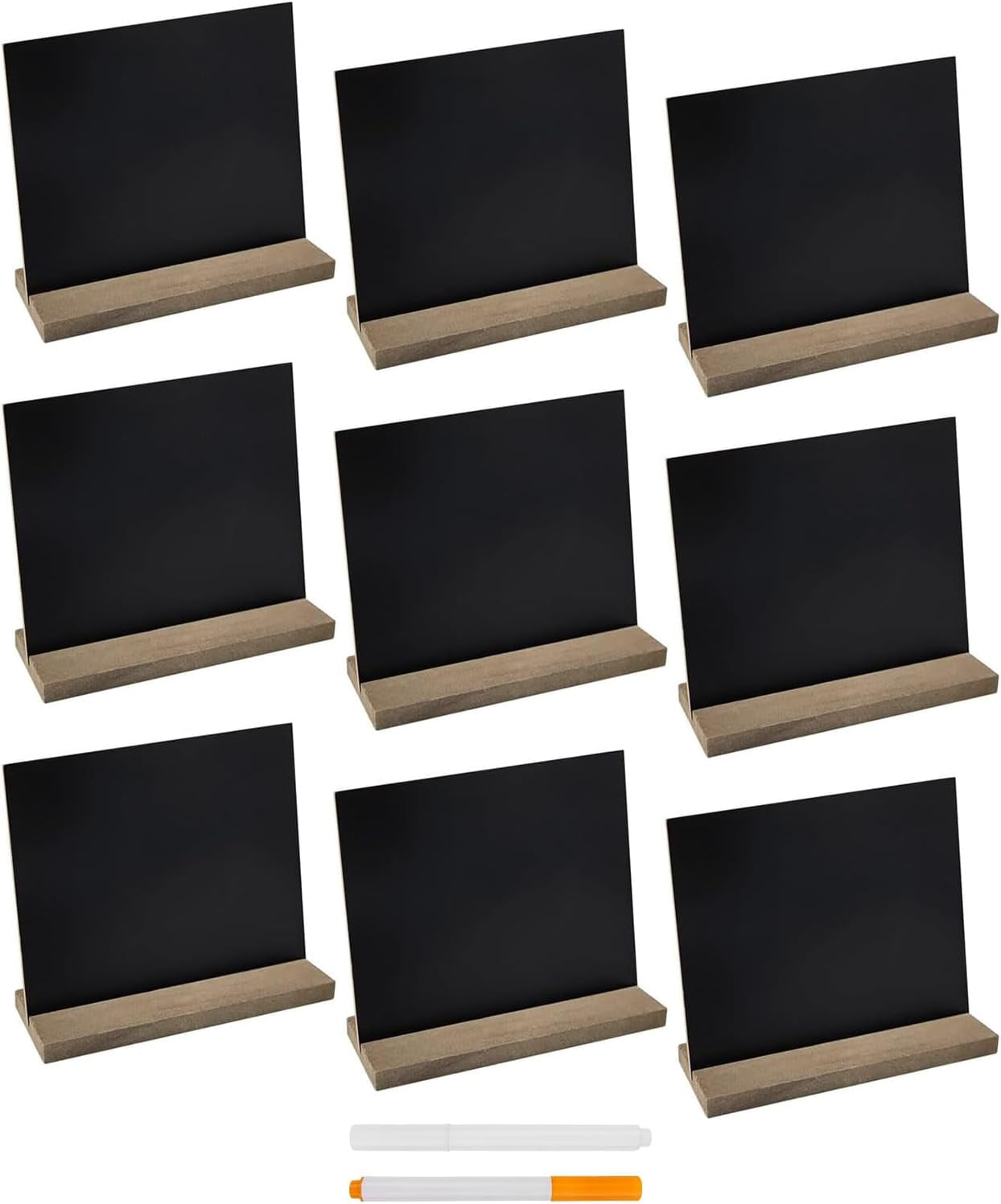 5 X 6 Inch Mini Tabletop Chalkboard Signs with Vintage Style Wood Base ...