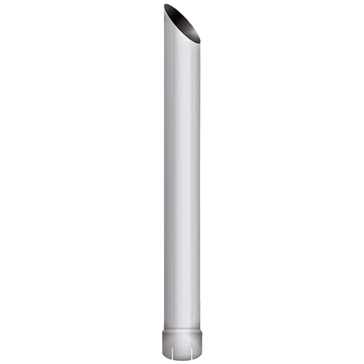 5 X 72 Inch Chrome Miter Cut Exhaust Stack W/ Inside Diameter Inlet ...