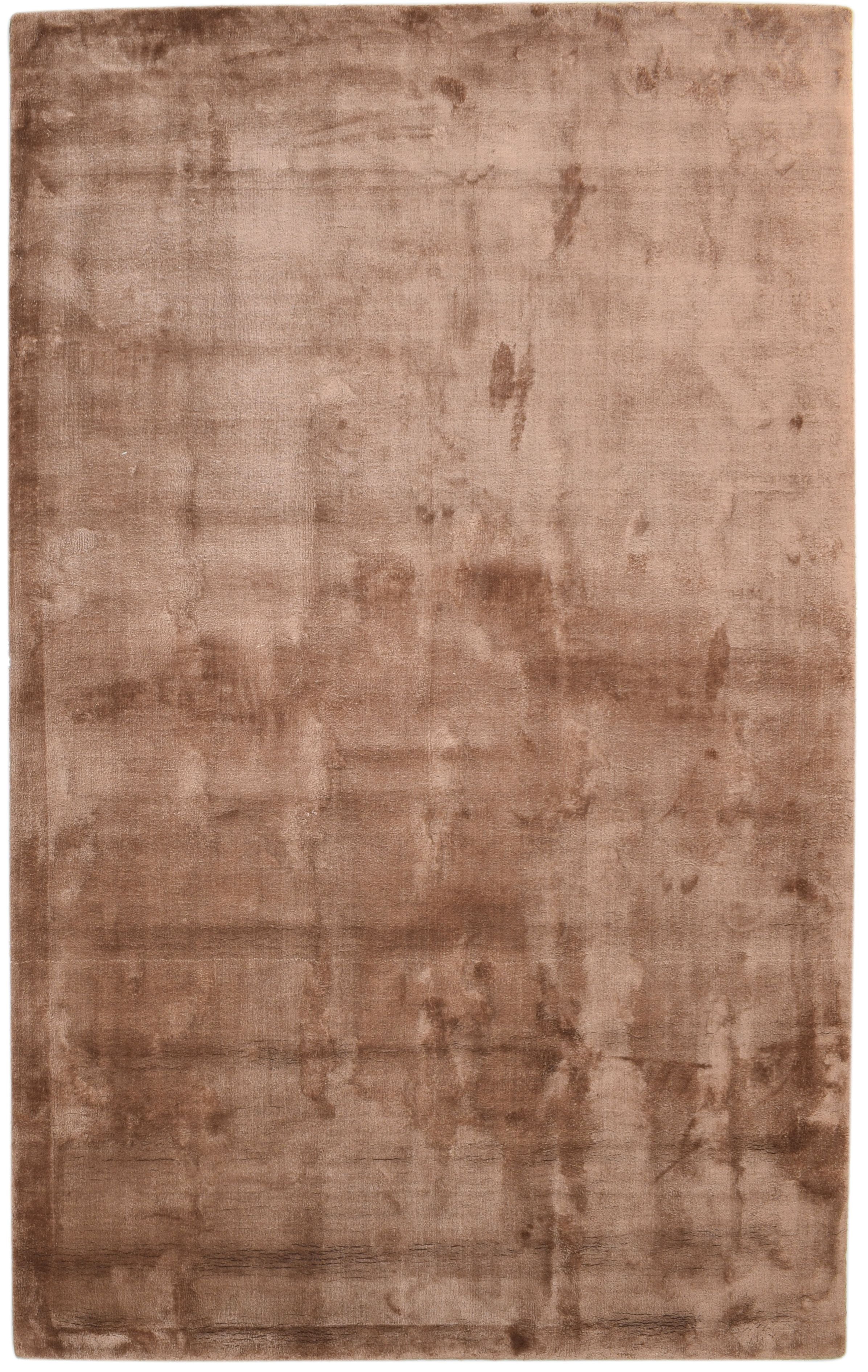 5' X 8' Rug Silk Brown Modern Handloom Scandinavian Solid Room Size ...