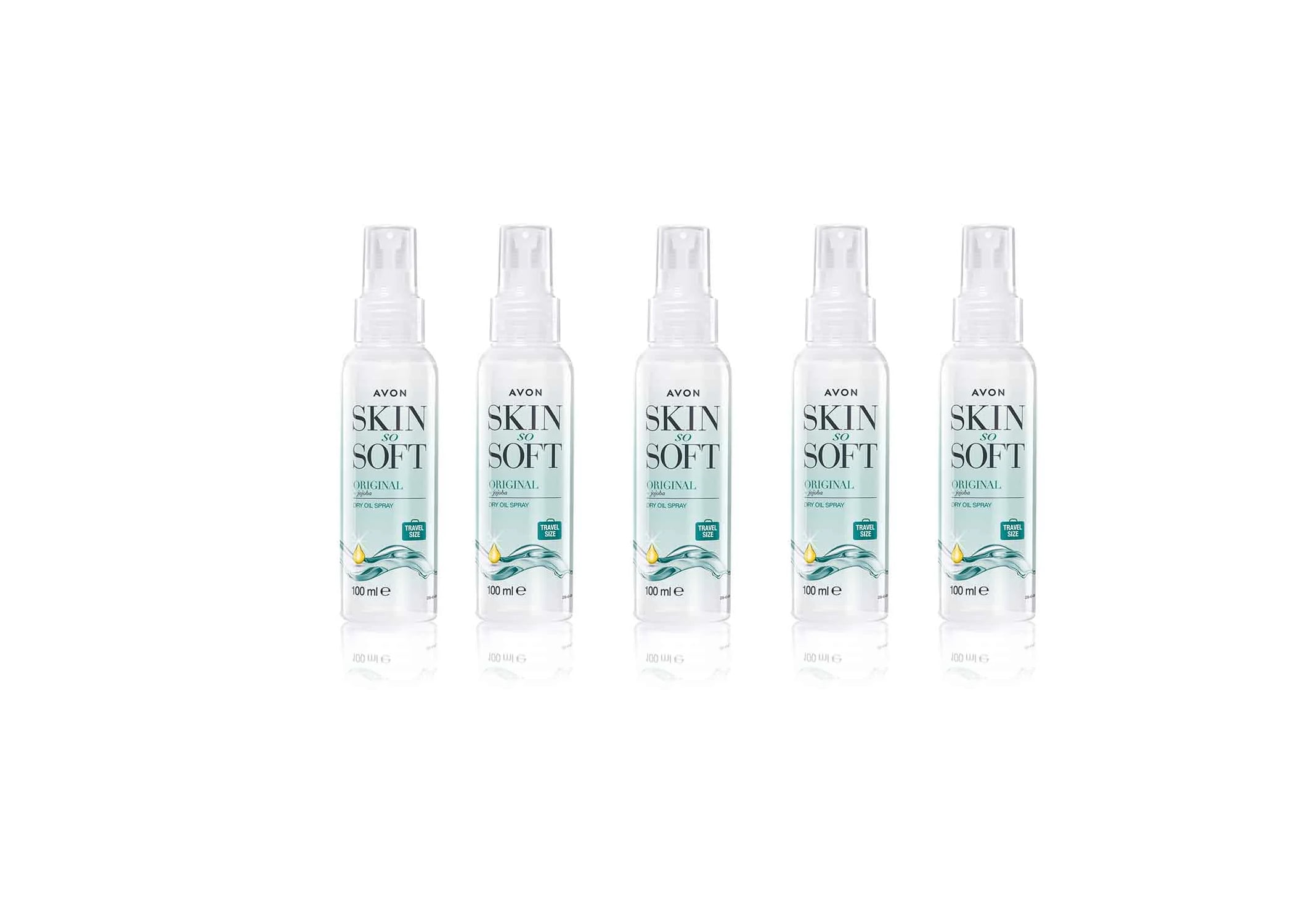 5 X Bottles Avon Skin So Soft Original Dry Oil Spray Travel Size 3.38 ...