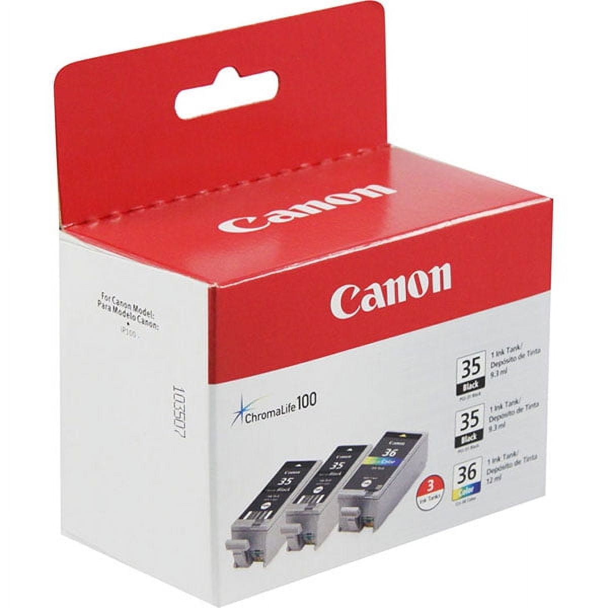 5 X Canon PIXMA iP100 (PGI-35/CLI-36) Black/Color ink combo 3 pack ...