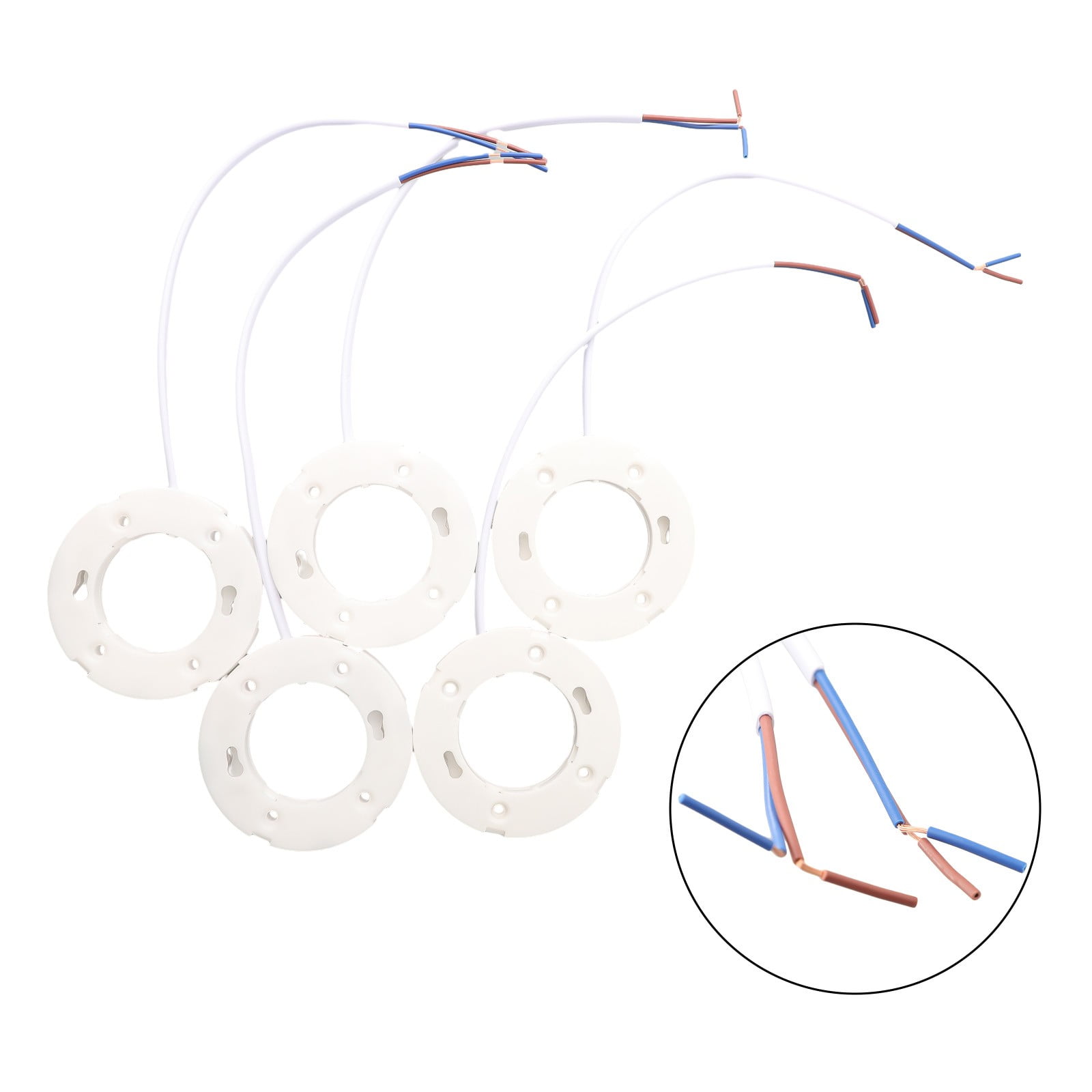 5 X Gx53 Base Fitting For Gx53 Lamps Fly Leads For Led And Cfl Gx53 ...