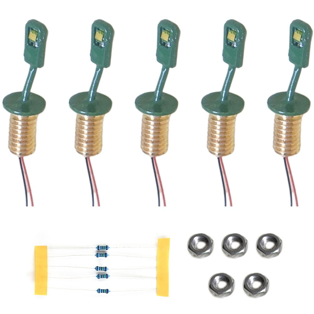 5 x OO / HO Modern Street Bracket Light Model Wall Lamp Posts LED ...