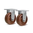 5"X2" High-Temp Nylon Heavy Duty Casters,2 Rigid Casters, Industrial ...