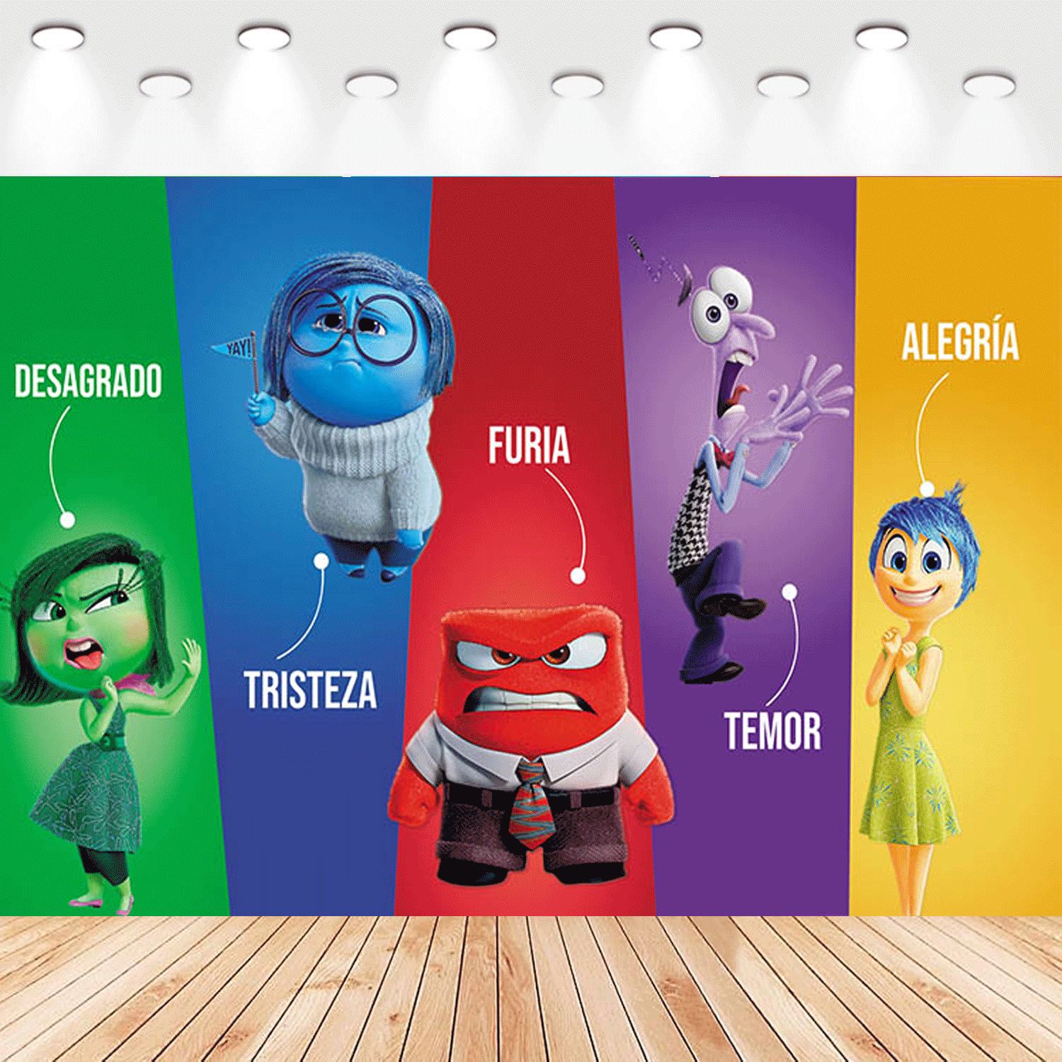 5 X3ft Inside Out Cartoon Birthday Party Decorations Supplies, Masks ...