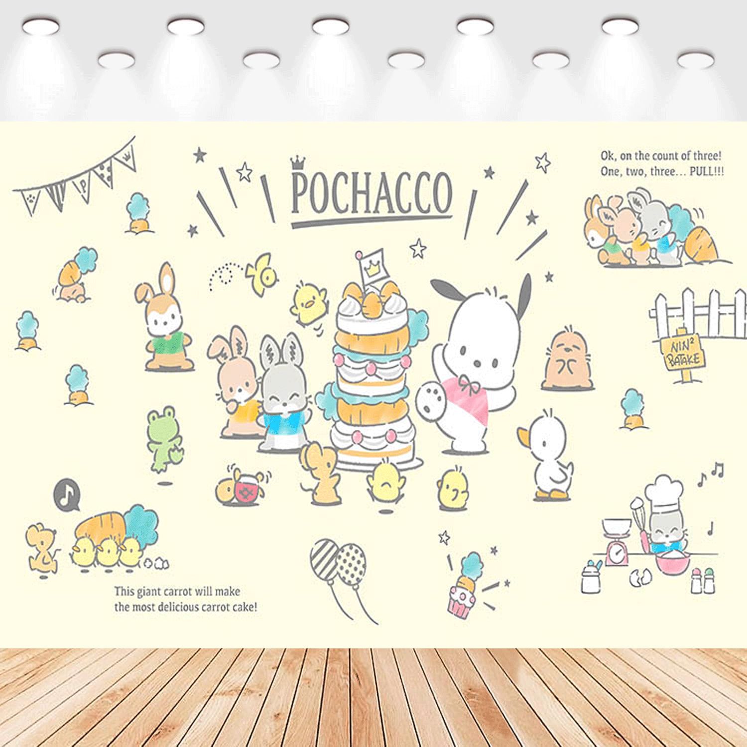 5 X3ft Pochacco Cartoon Birthday Party Decorations Supplies, Masks ...