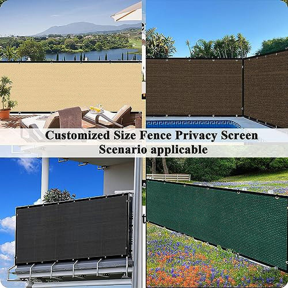 5'X50' Privacy Screen Fence 90% Blockage Custom Size Heavy Duty ...