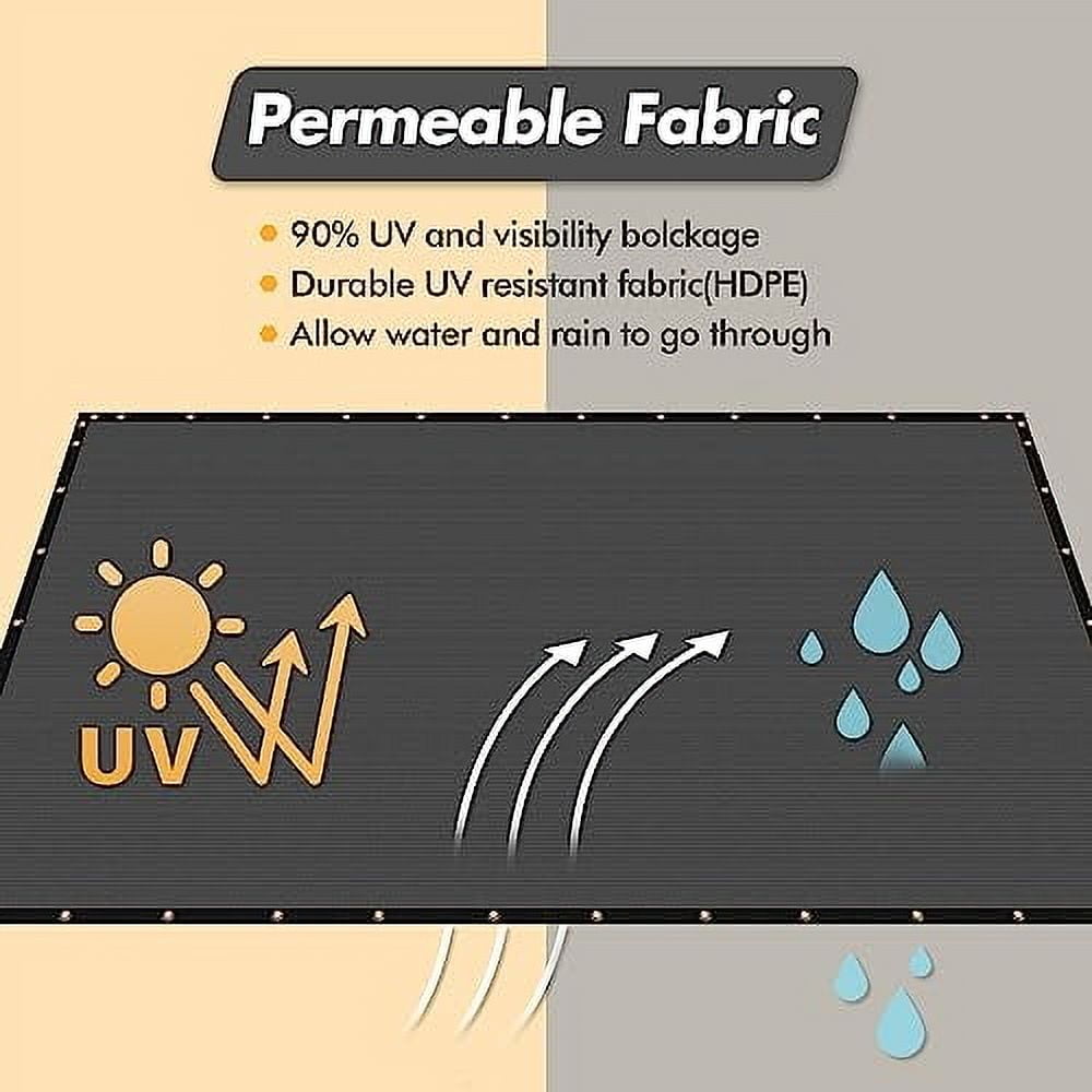 5'X50' Privacy Screen Fence 96% Blockage Heavy Duty Protective Covering ...