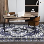 BERTHMEER 8'x10' Non-slip Abstract Area Rug, Washable, for Living Room ...