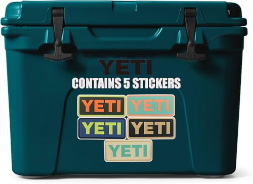 5 YETI Stickers by CleetusStickerCompany – Waterproof Vinyl Decals for ...
