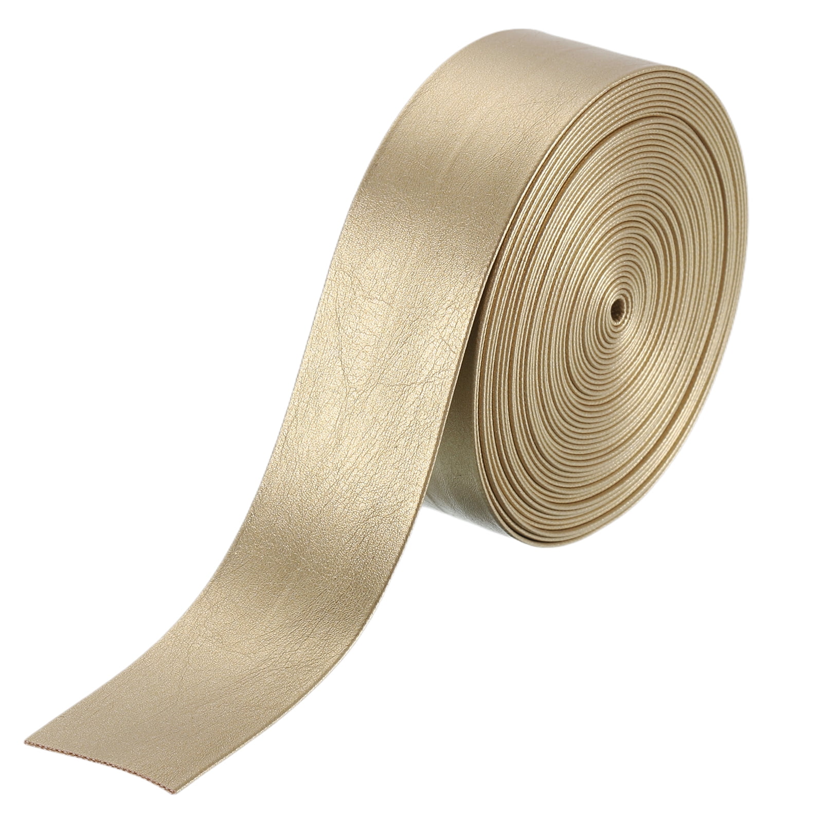 5 Yard 25mm PU Faux Leather Strips, Fold Over Leather Strap Roll Double ...