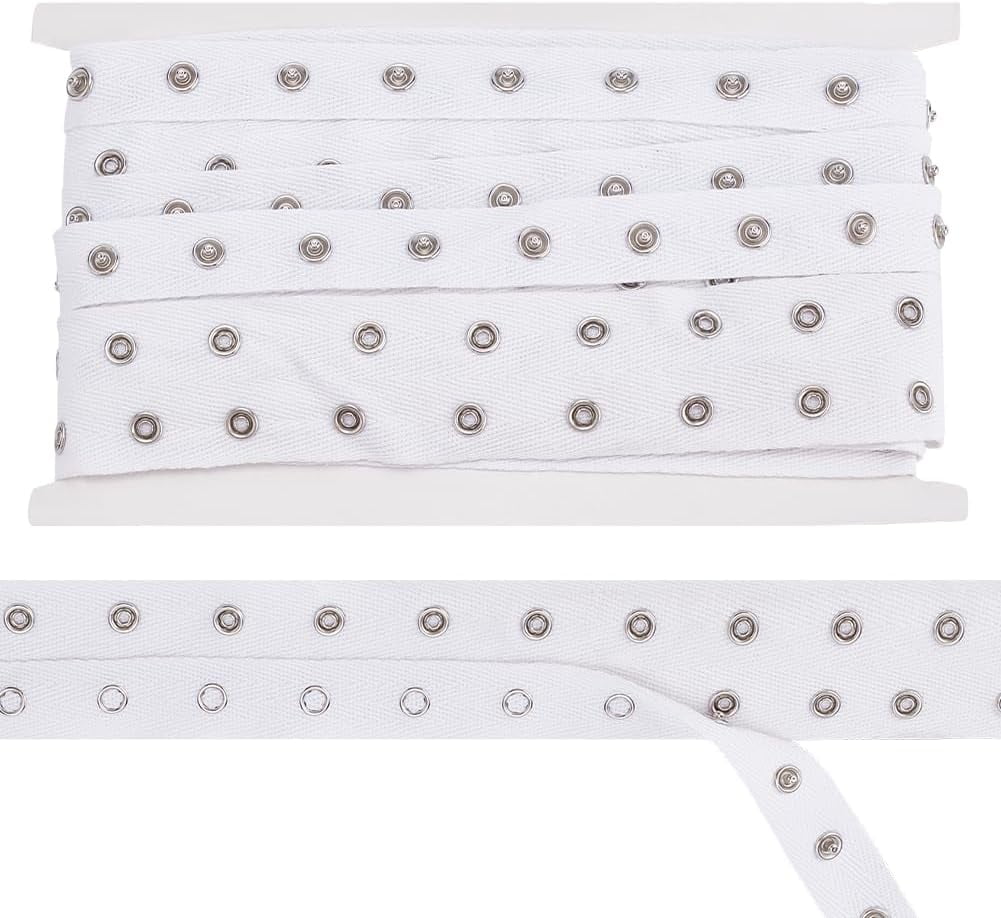 5 Yard Extra Wide Snap Tape Trim Adjustable White Sewing Snap Tape 1 ...