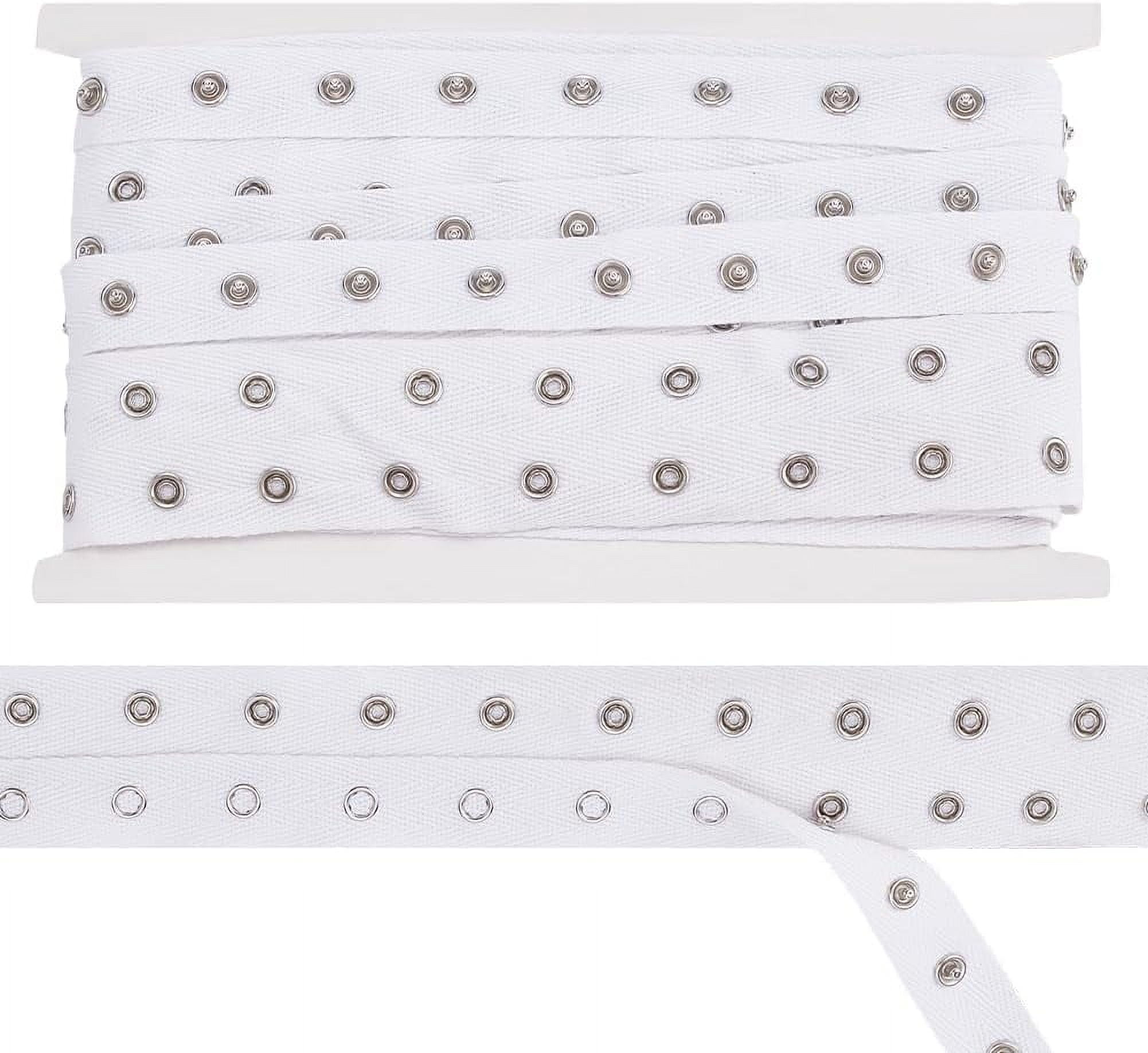 5 Yard Extra Wide Snap Tape Trim Adjustable White Sewing Snap Tape 1 ...