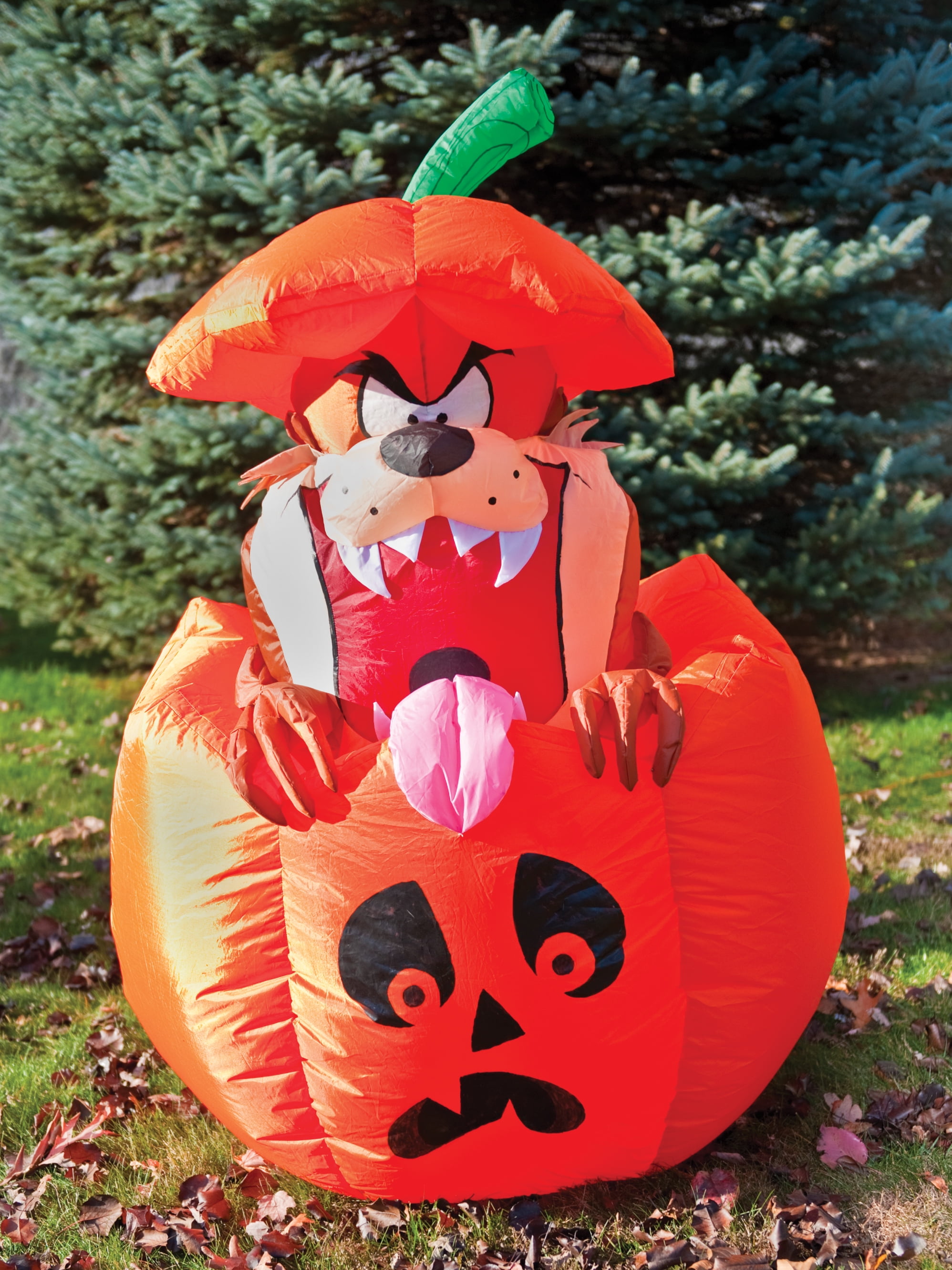 5' Yard Inflatables Looney Tunes Space Jam Taz In Jack-O-Lantern ...