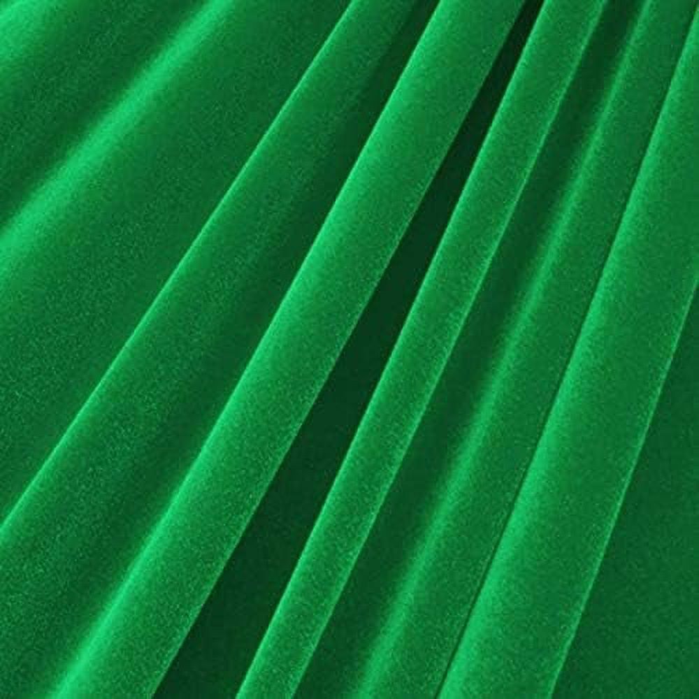 5 Yard (Kelly Green) Luxury 4-Way Stretch Velvet Fabric by the Yard ...
