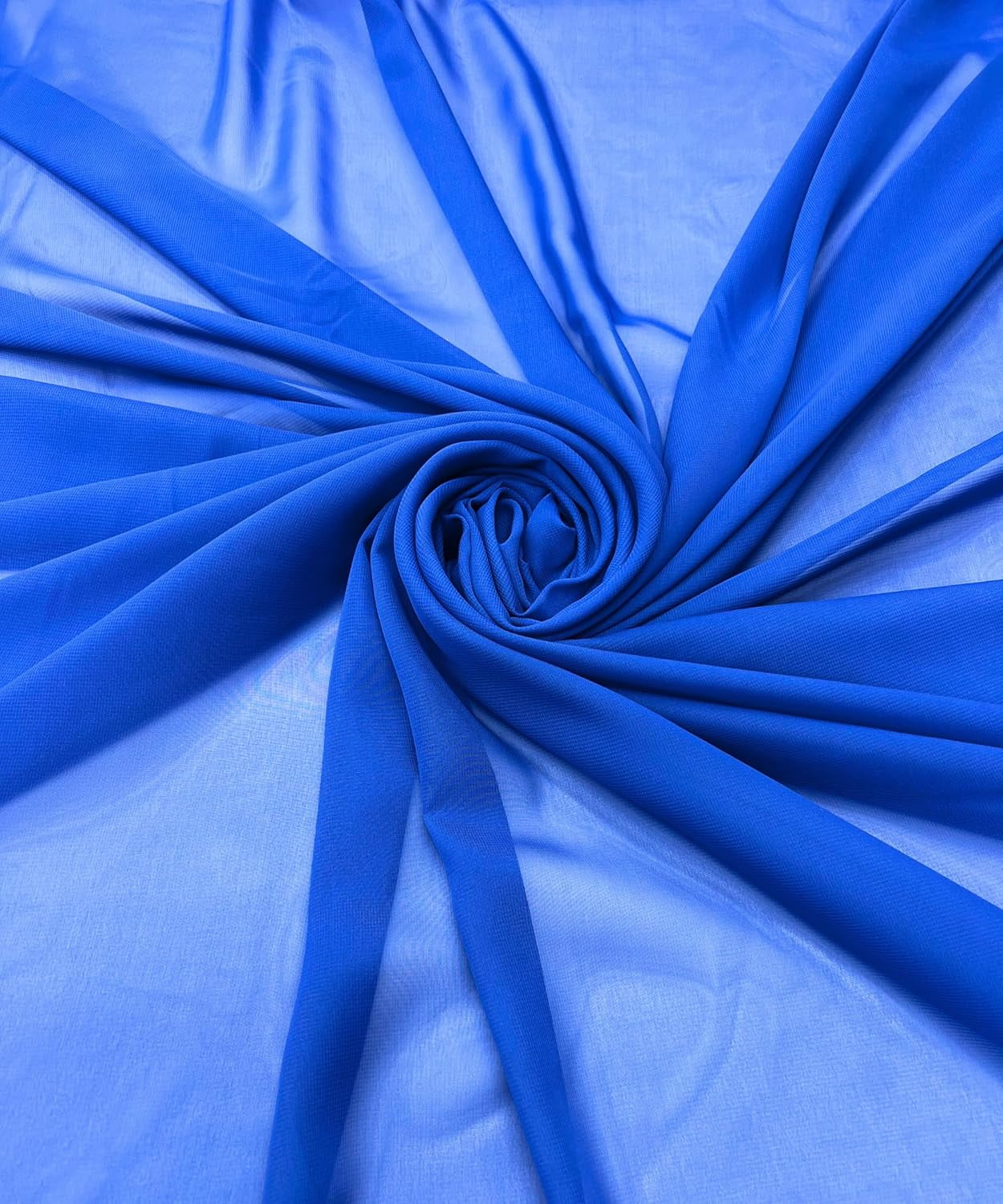 5 Yard (Royal Blue) Matte Chiffon Fabric by the yard, sheer soft fabric ...