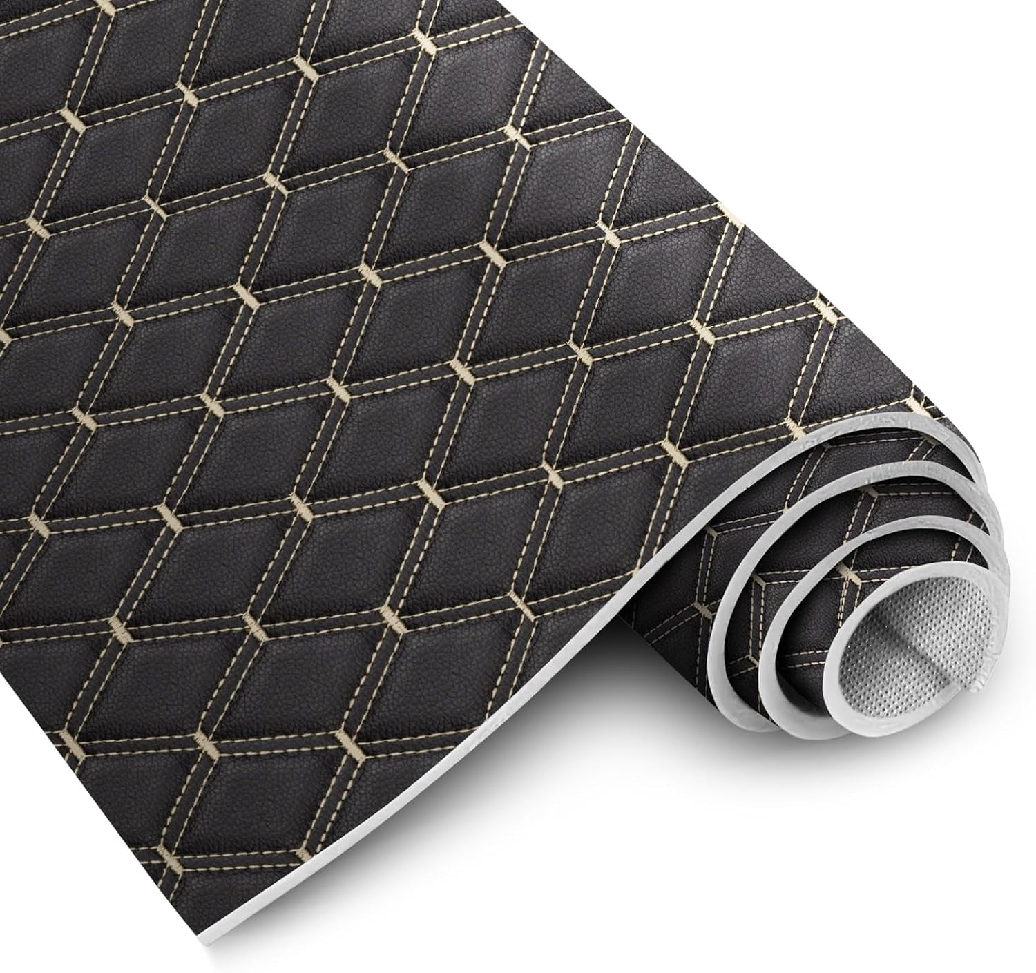 5 Yard Vinyl Faux Leather Fabric Quilted Foam Backed,63" Wide Double ...