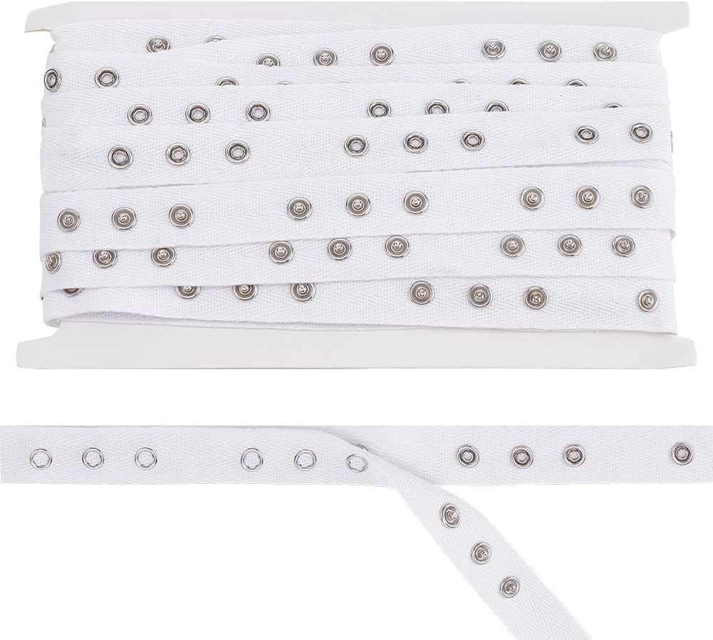5 Yard White Snap Tape for Sewing Cotton Snap Button Trim 0.78inch Wide ...