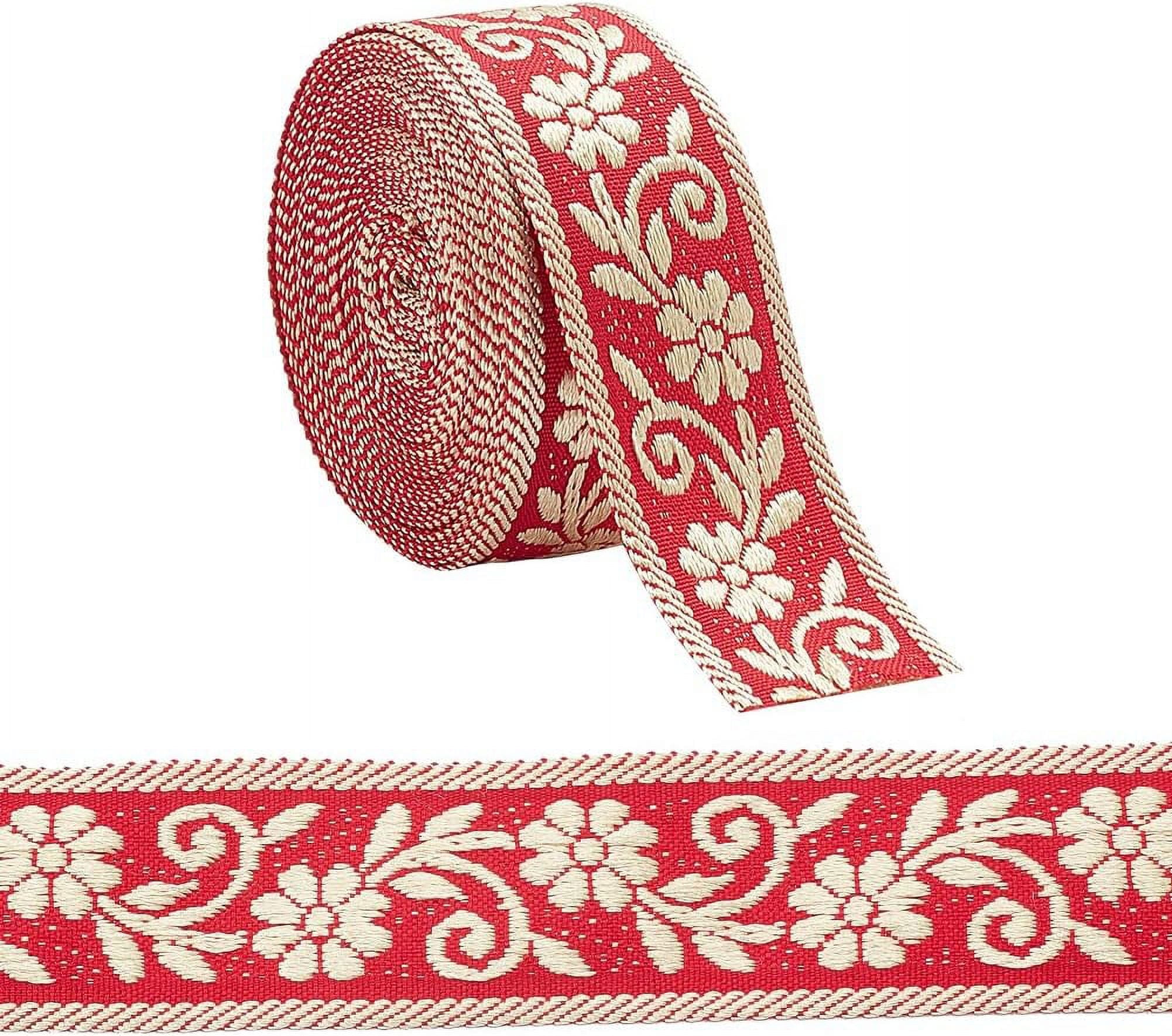 5 Yards 1.2inch Fabric Embroidered Trim Vintage Jacquard Ribbon ...